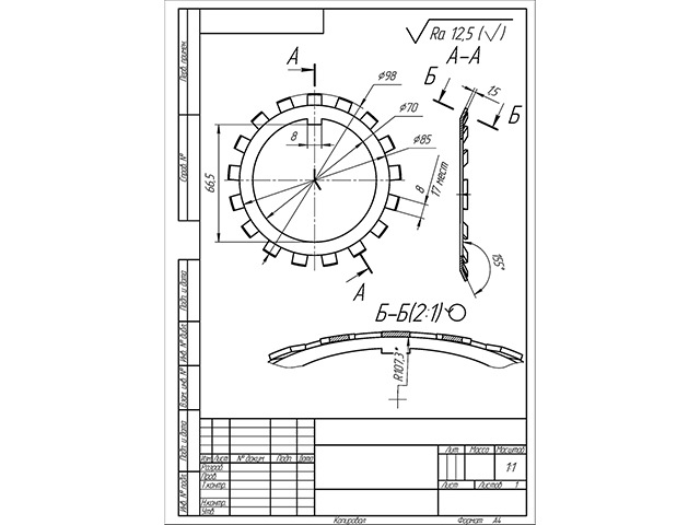 Blueprints, drawings, sketches, work examples.